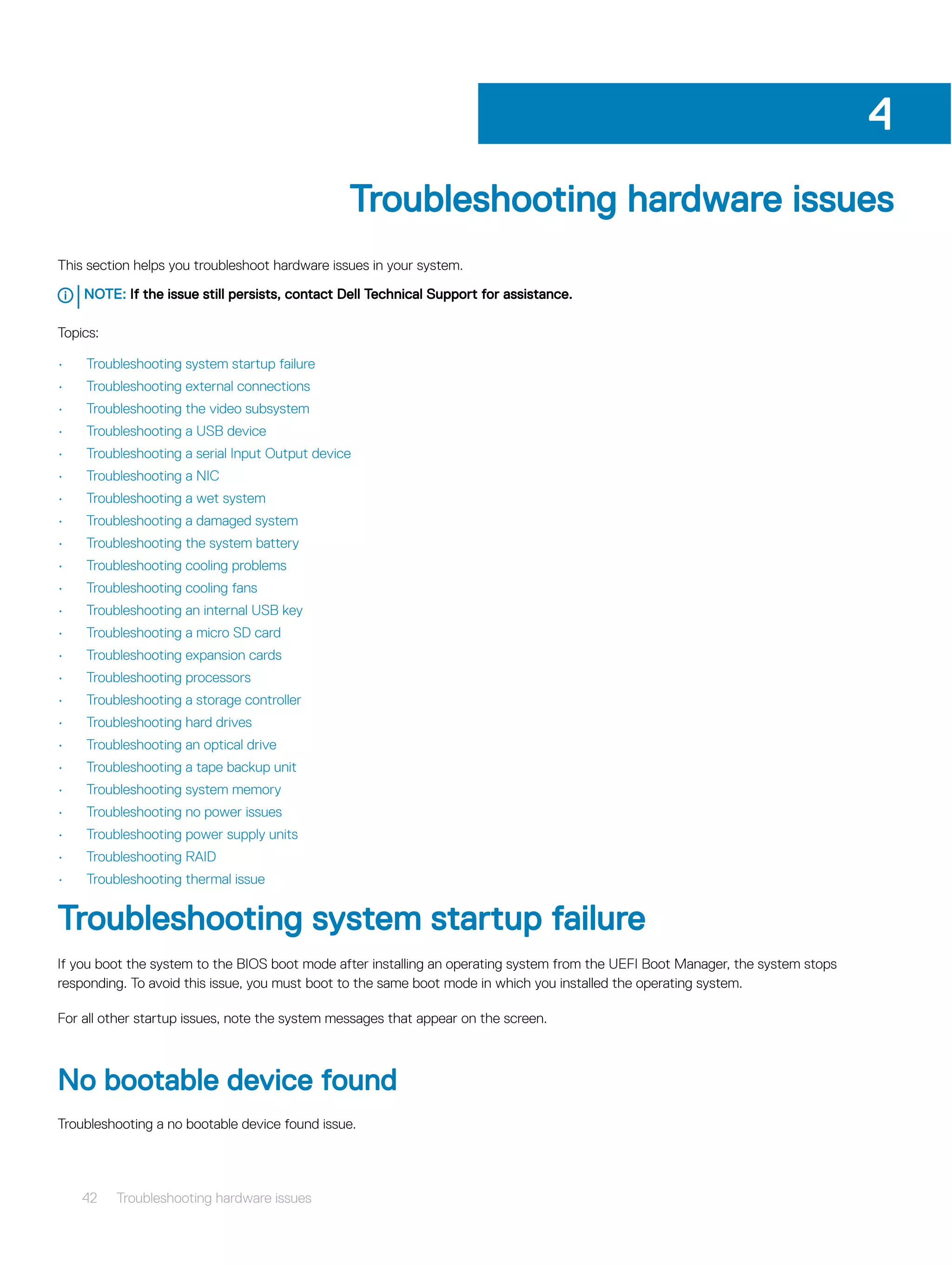 Dell EMC PowerEdge Servers Troubleshooting Guide | PDF