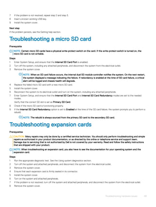 Dell EMC PowerEdge Servers Troubleshooting Guide | PDF