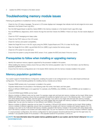 Dell EMC PowerEdge Servers Troubleshooting Guide | PDF