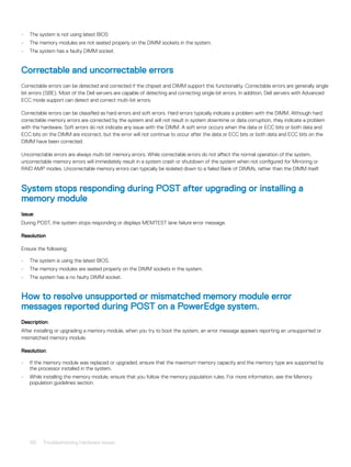 Dell EMC PowerEdge Servers Troubleshooting Guide | PDF