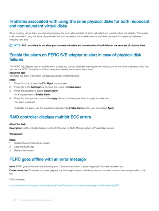 Dell EMC PowerEdge Servers Troubleshooting Guide | PDF