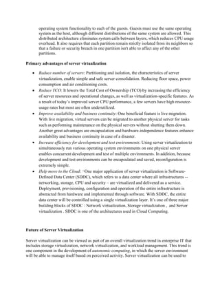 The Future of Server Virtualization | PDF