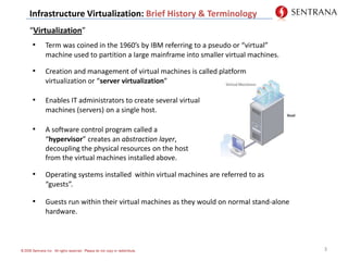 Server Virtualization Sentrana Seminar | PPTX