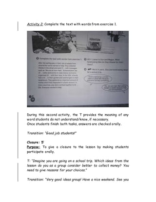 Lesson Plan 1- secondary level | DOCX | Educational Assessment | Education