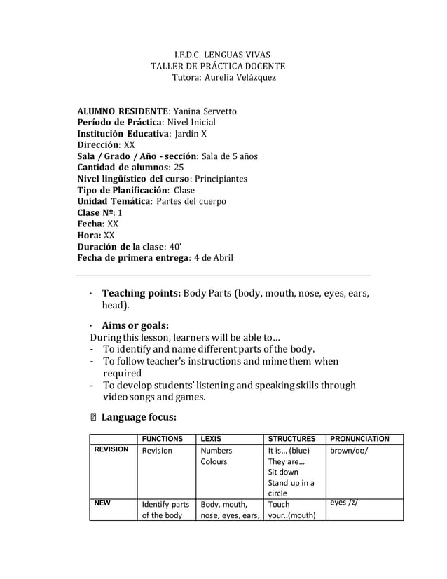 Mock Lesson Plans- Diagnosis | PDF