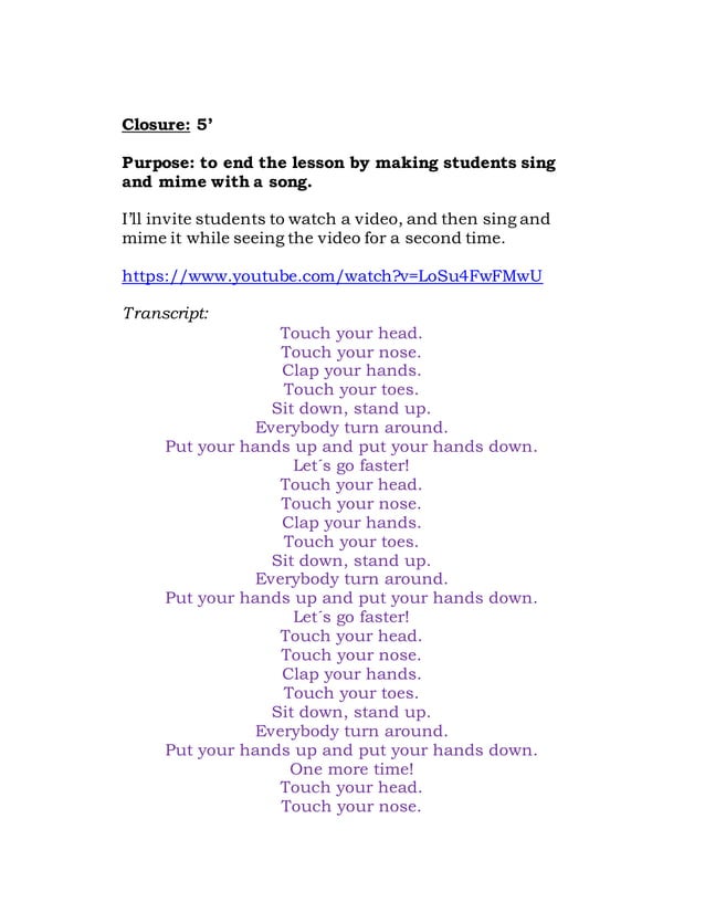 Mock Lesson Plans- Diagnosis | PDF