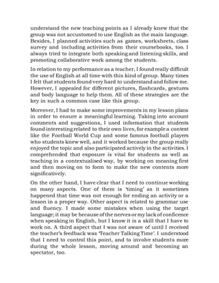 Reflection on primary practicum period 2018 | DOCX