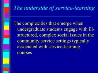 Introduction to service-learning | PPT