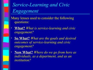 Introduction to service-learning | PPT