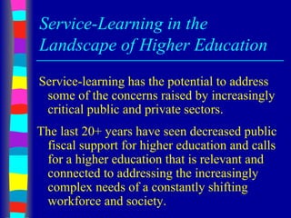 Introduction to service-learning | PPT