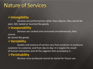 Service Marketing and classification | PPT
