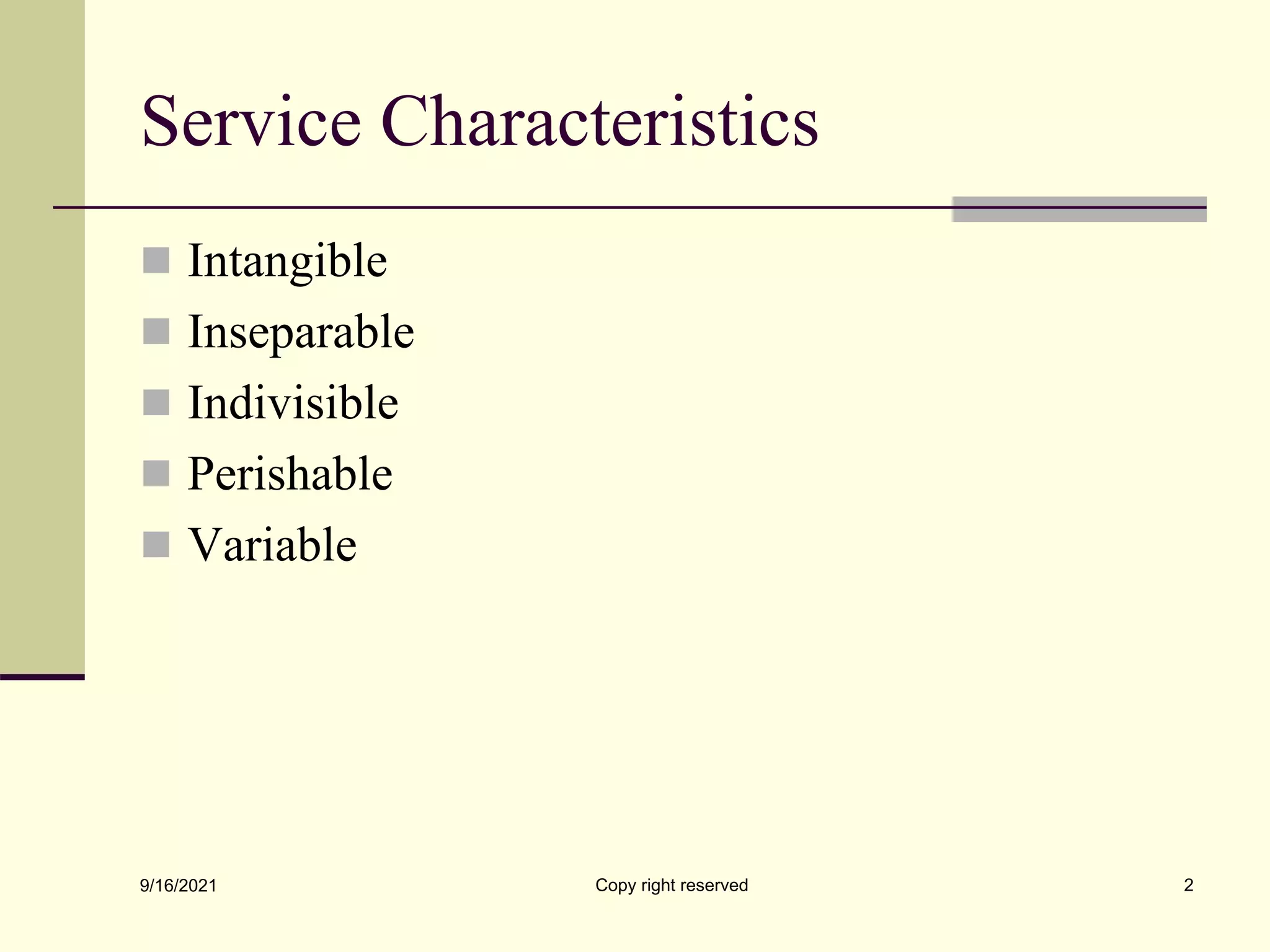 Service Product Strategies | PPT