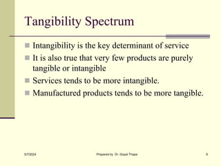 Service Marketing with Dr. Gopal Thapa, Tribhuvan University | PPT