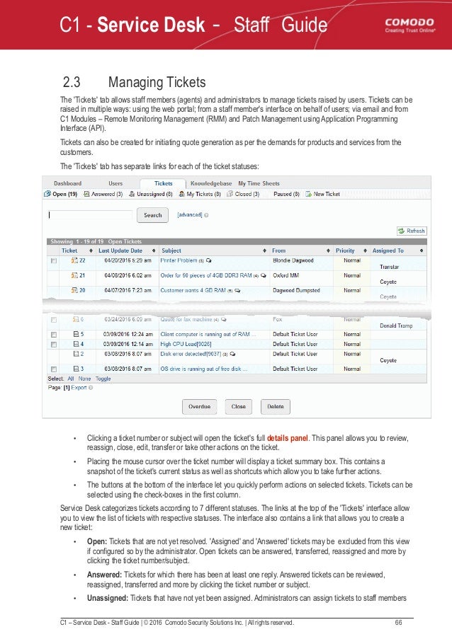 Service Desk (ITSM) Software - User Manual