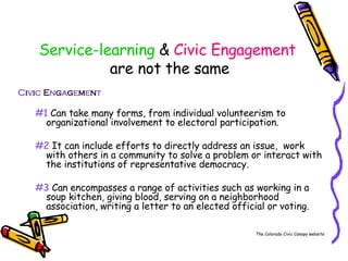 Service Learning & Civic Engagement | PPT
