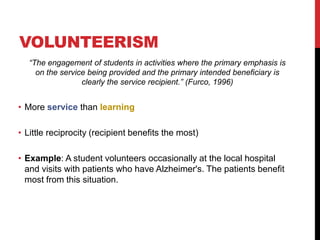 Service-Learning: Making A Difference | PPTX