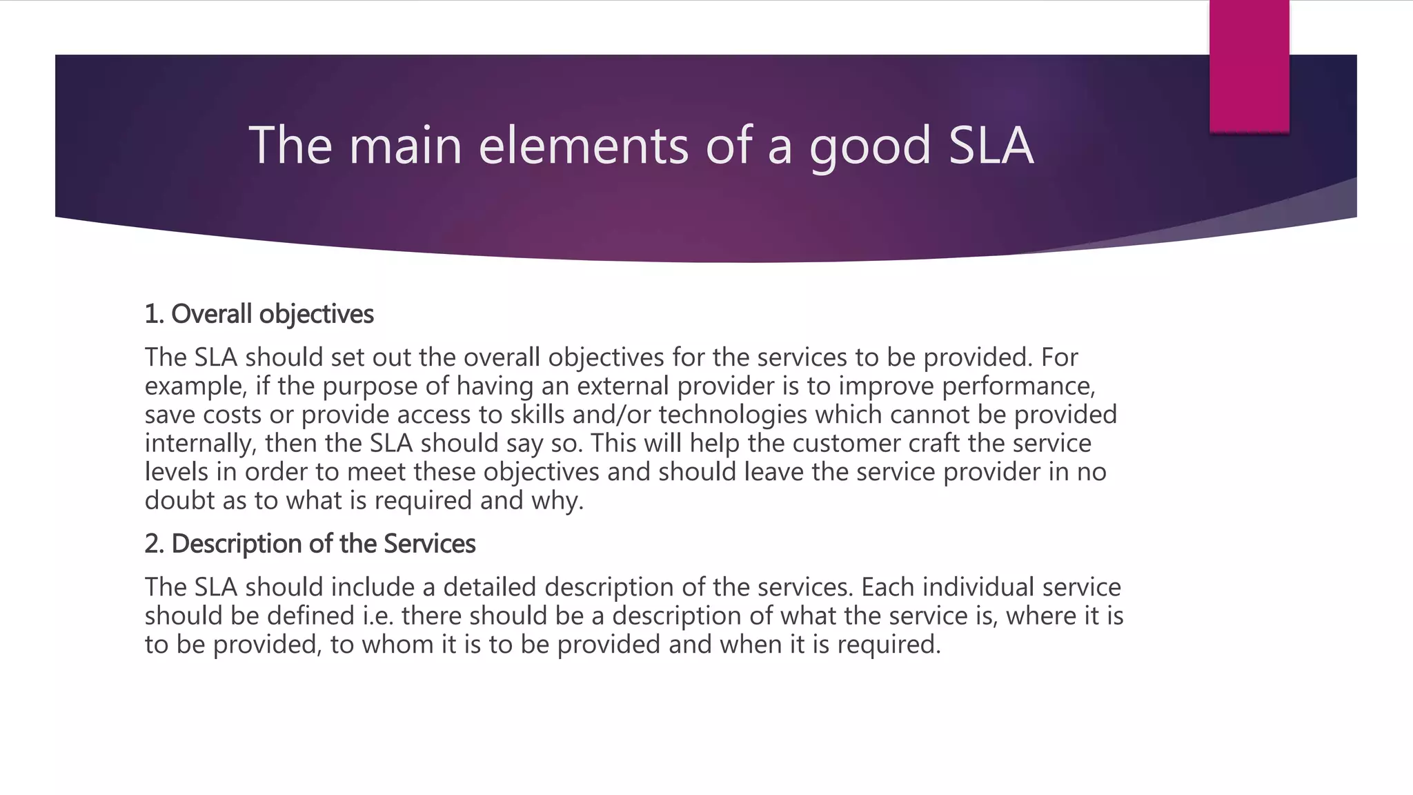 Service level agreement presentation | PPTX