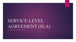 Service level agreement presentation | PPTX