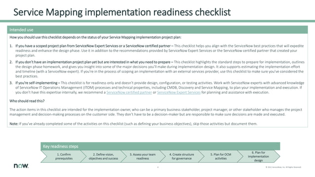 service-mapping-readiness.pptx | Web Development | Internet