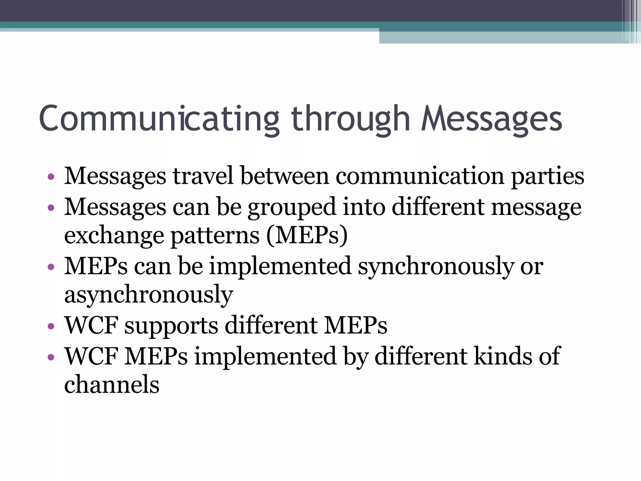 Service Oriented Development With Windows Communication Foundation 2003 | PPT