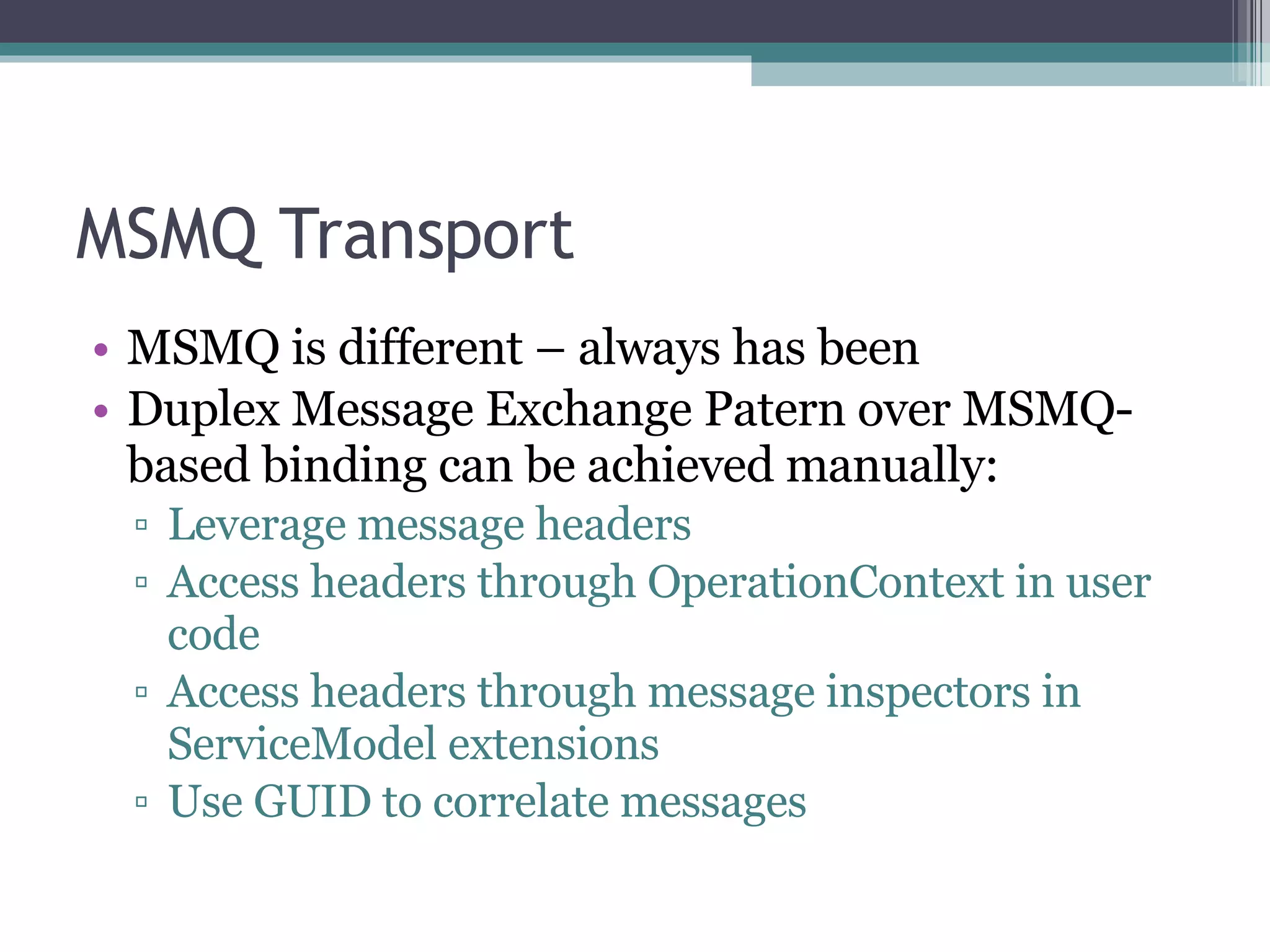 Service Oriented Development With Windows Communication Foundation 2003 | PPT