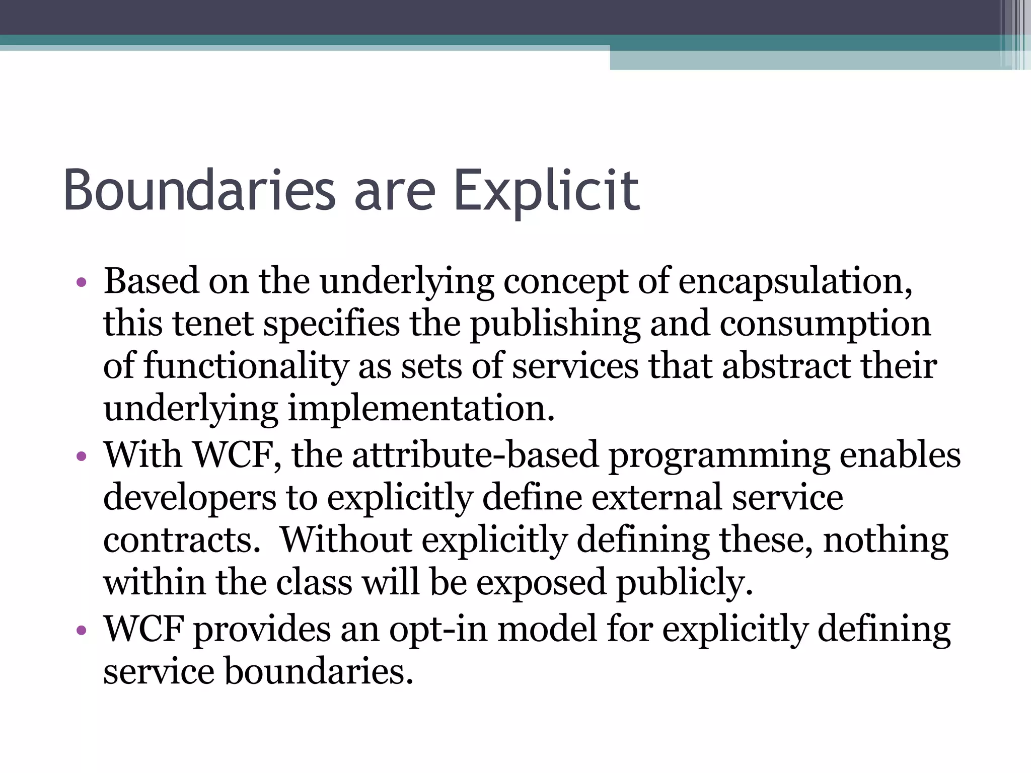 Service Oriented Development With Windows Communication Foundation 2003 | PPT