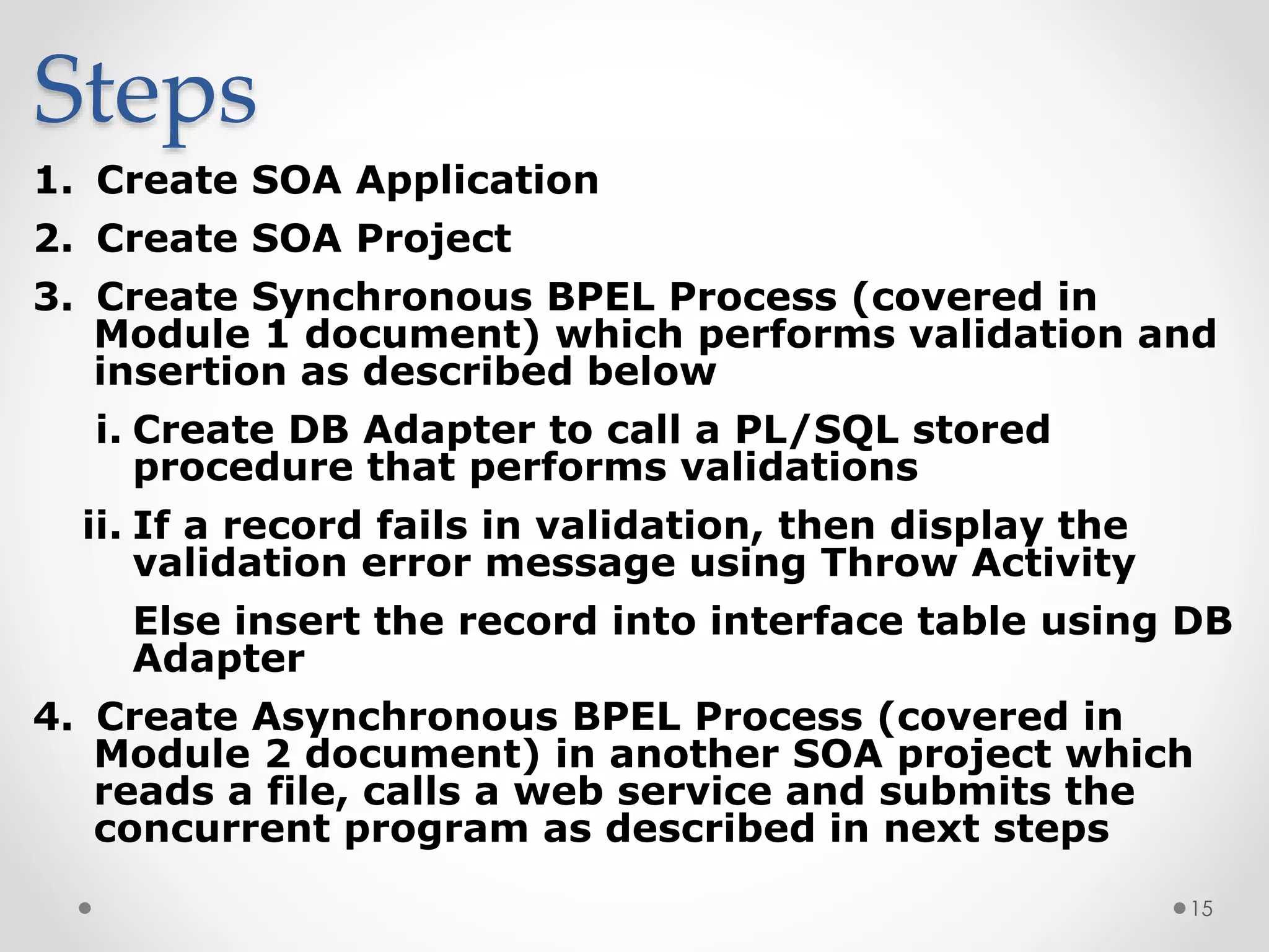 SOA (hands-on exercise w.r.t Oracle included) | PPTX