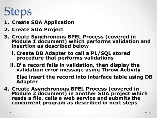 SOA (hands-on exercise w.r.t Oracle included) | PPT | Free Download