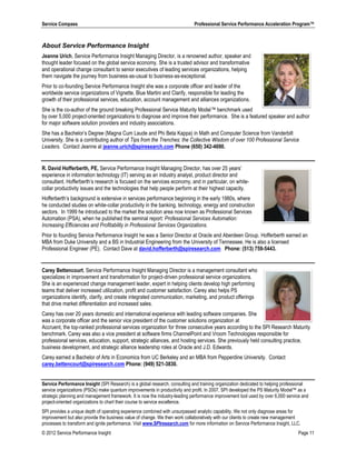 Professional Service Performance Acceleration | PDF