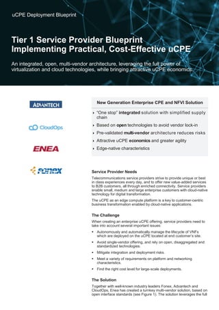Enea uCPE Deployment Blueprint | PDF