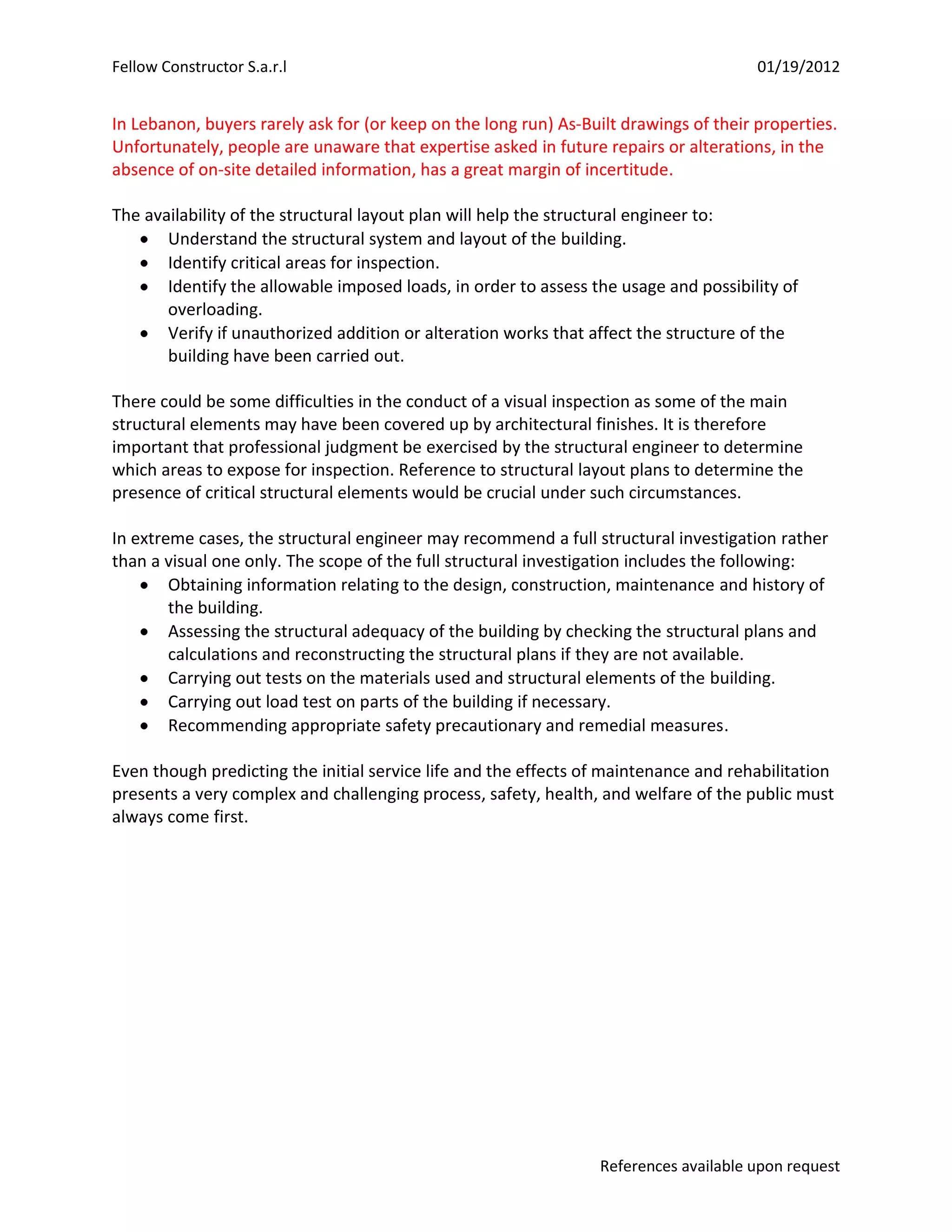 Serviceability of a structure | PDF