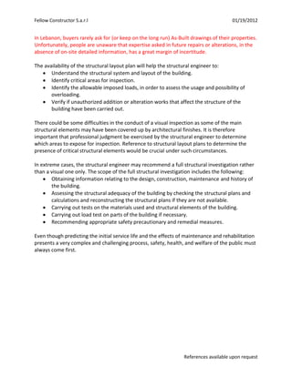 Serviceability of a structure | PDF