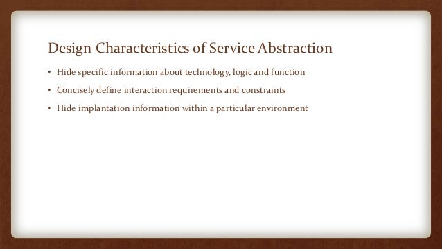 Design Patterns on Service Abstraction