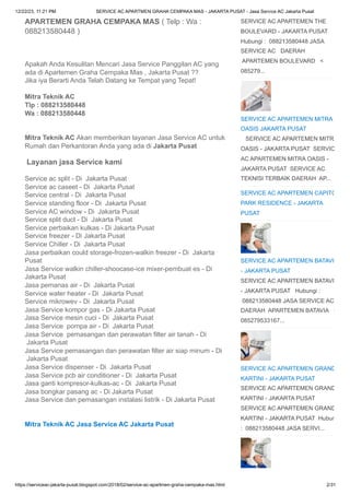 SERVICE AC APARTEMEN GRAHA CEMPAKA MAS - JAKARTA PUSAT.pdf