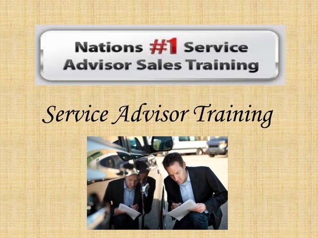 Service advisor training | PPTX