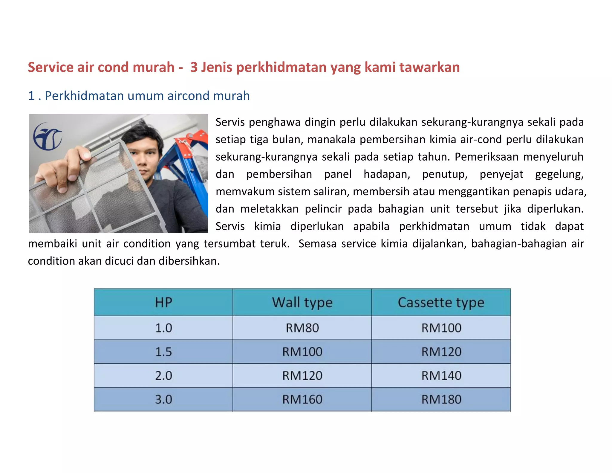 Service aircond rumah murah | PDF