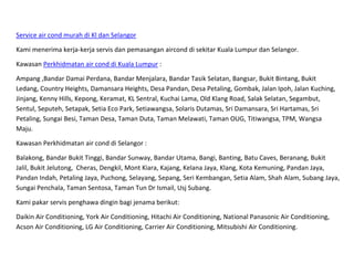 Service aircond rumah murah | PDF