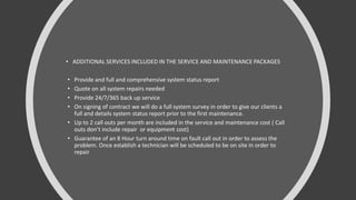 CCTV Service and maintenance | PDF