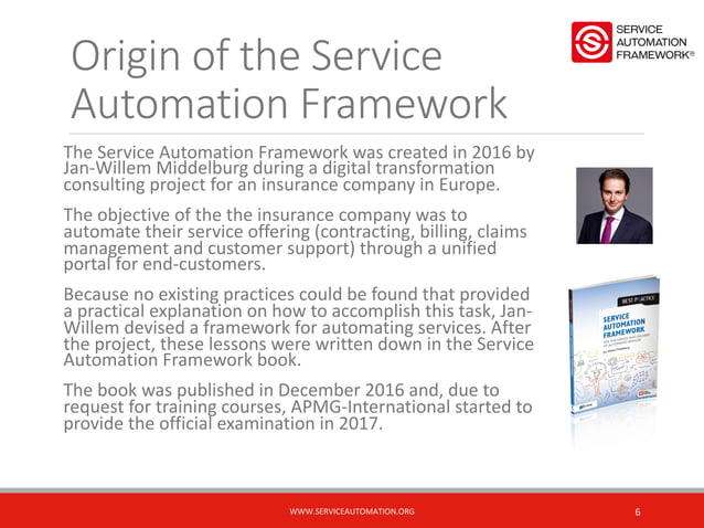 Service Automation Framework towards 2020 | PPT