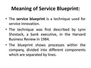 Service blue print | PPTX