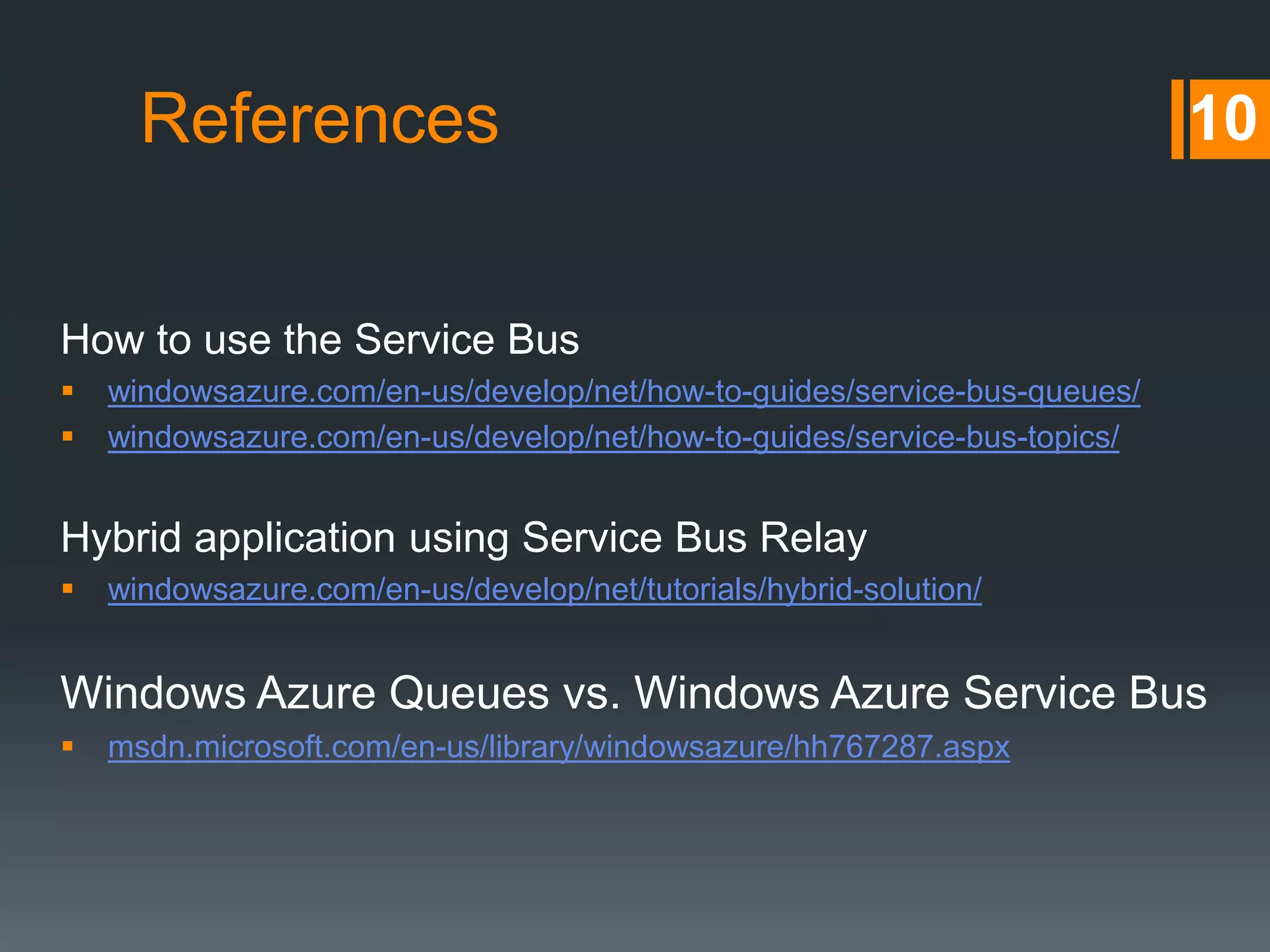 Windows Azure Service Bus | PPT
