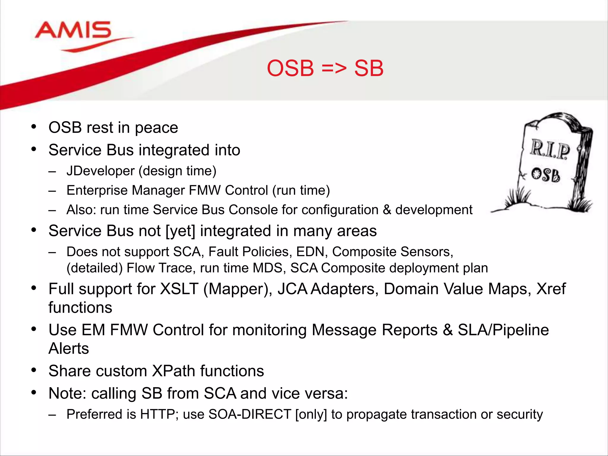 SOA Suite 12c - Service Bus new features summary | PPTX
