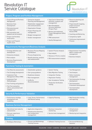 Service catalogue | PDF
