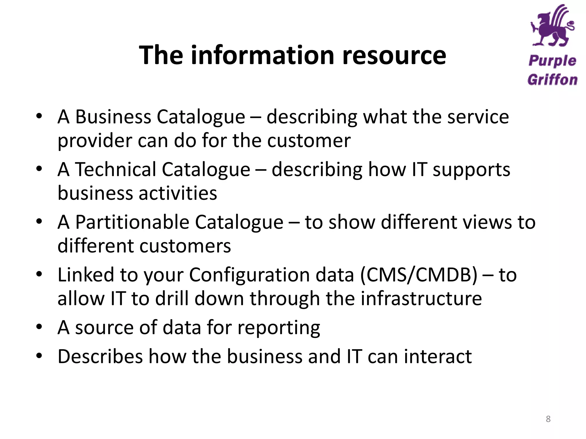 Service Catalogue Management - Getting Started | PPTX