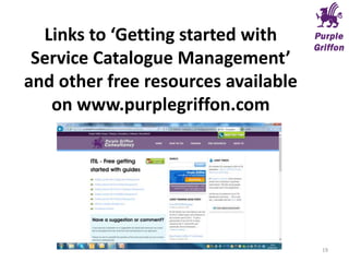 Service Catalogue Management - Getting Started | PPTX
