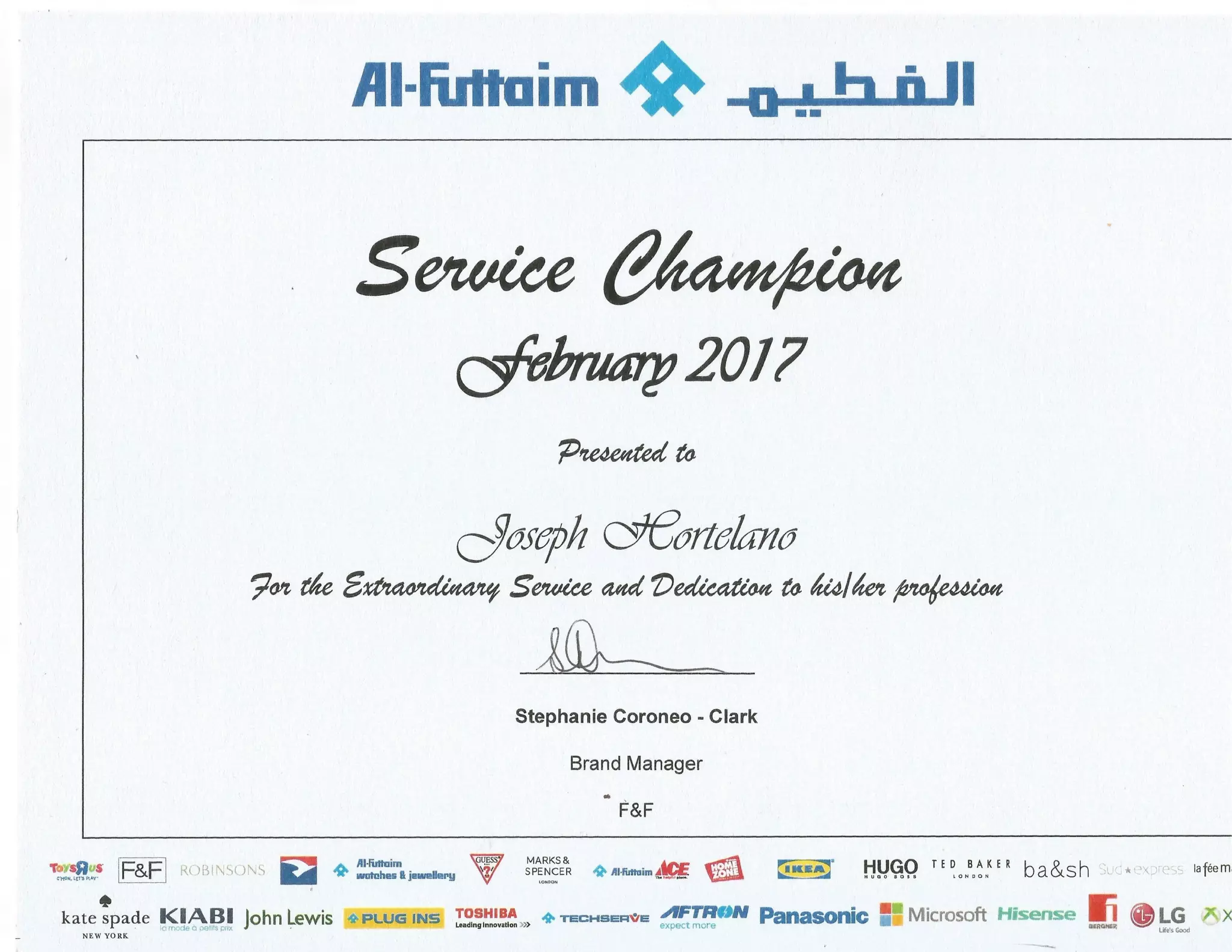 Service Champion Award Pdf