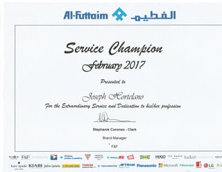 Service champion award | PDF