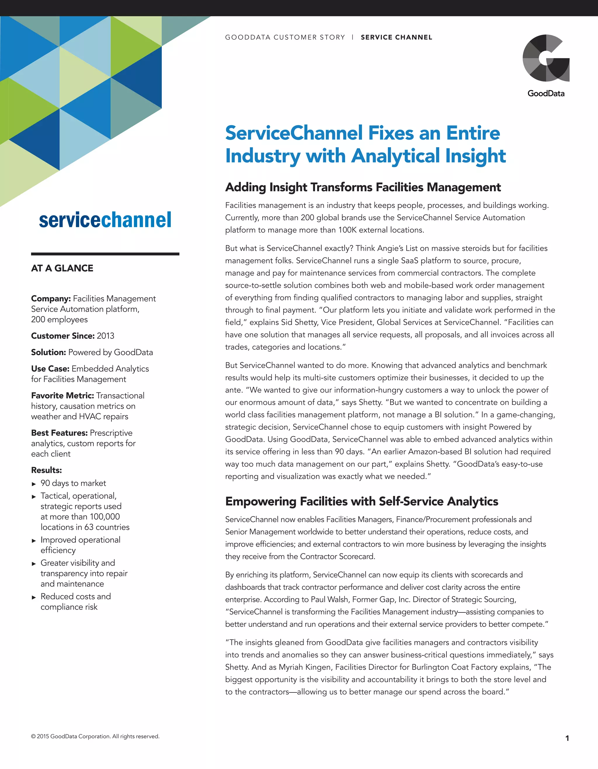 ServiceChannel Fixes an Entire Industry with Analytical Insight | PDF