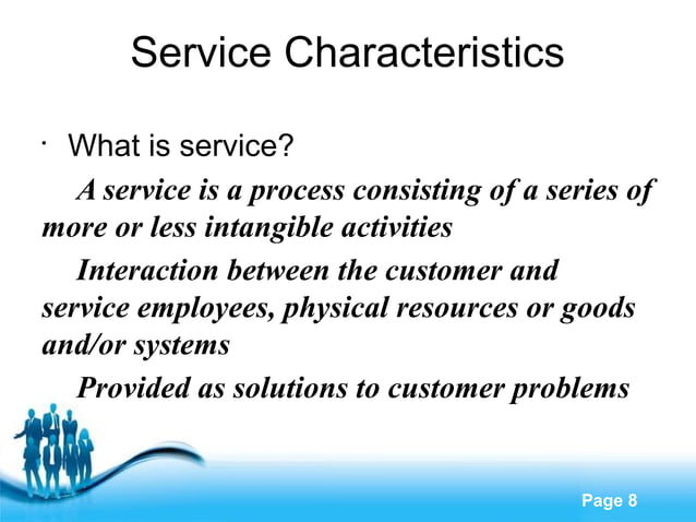 Service characteristic of hospitality and tourism marketing | ODP
