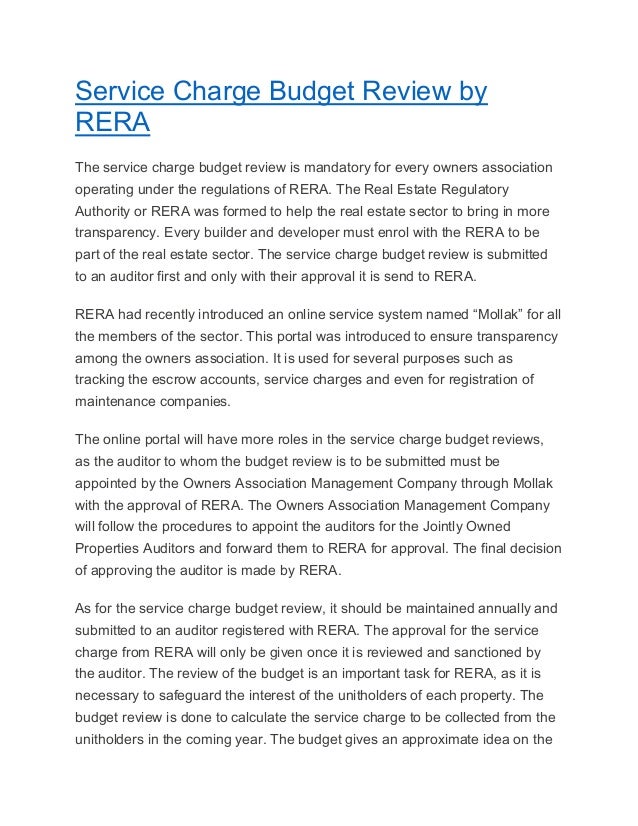 Service Charge Budget Review by RERA.pdf